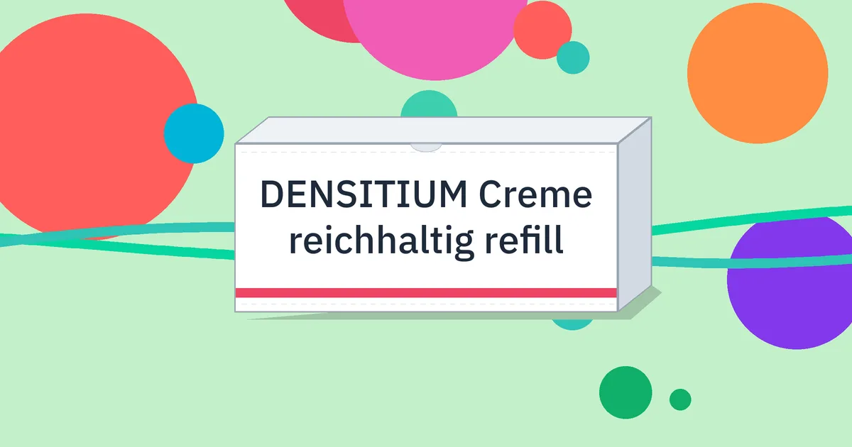 Symbolbild: Packung mit der Aufschrift DENSITIUM Creme reichhaltig refill (PZN 20787433) – Verfügbarkeit und Bezug in Apotheken in Frankfurt am Main