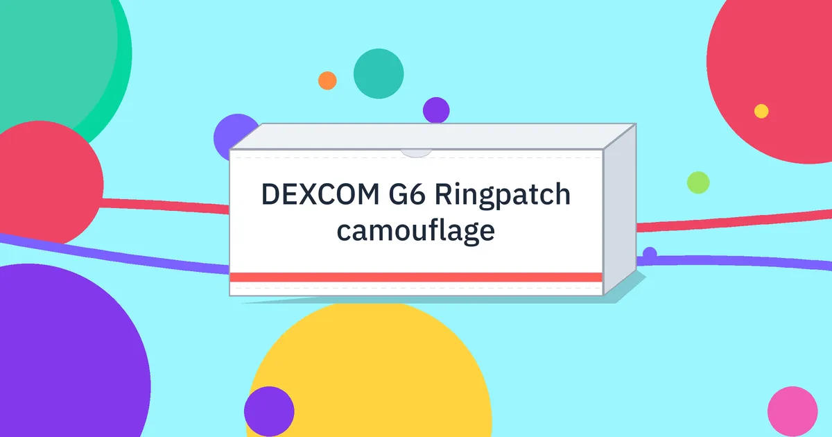 Symbolbild: Packung mit der Aufschrift DEXCOM G6 Ringpatch camouflage (PZN 19867440) – Verfügbarkeit und Bezug in Apotheken in Frankfurt am Main