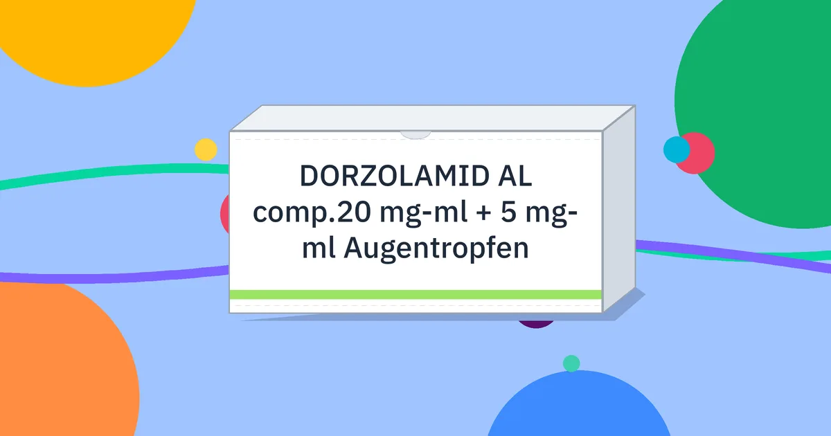 Symbolbild: Packung mit der Aufschrift DORZOLAMID AL comp.20 mg-ml + 5 mg-ml Augentropfen (PZN 13893413) – Verfügbarkeit und Bezug in Apotheken in Frankfurt am Main