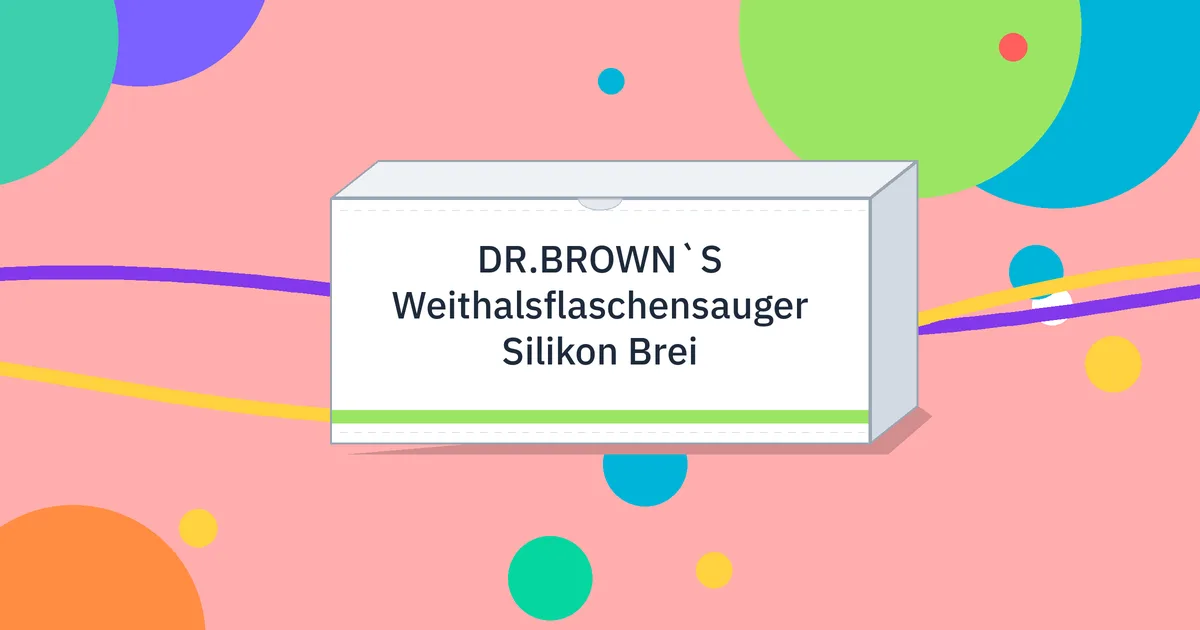 Symbolbild: Packung mit der Aufschrift DR.BROWN`S Weithalsflaschensauger Silikon Brei (PZN 01047989) – Verfügbarkeit und Bezug in Apotheken in Frankfurt am Main