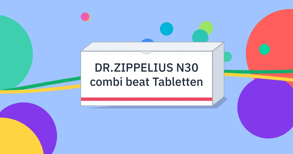 Symbolbild: Packung mit der Aufschrift DR.ZIPPELIUS N30 combi beat Tabletten (PZN 16902408) – Verfügbarkeit und Bezug in Apotheken in Frankfurt am Main