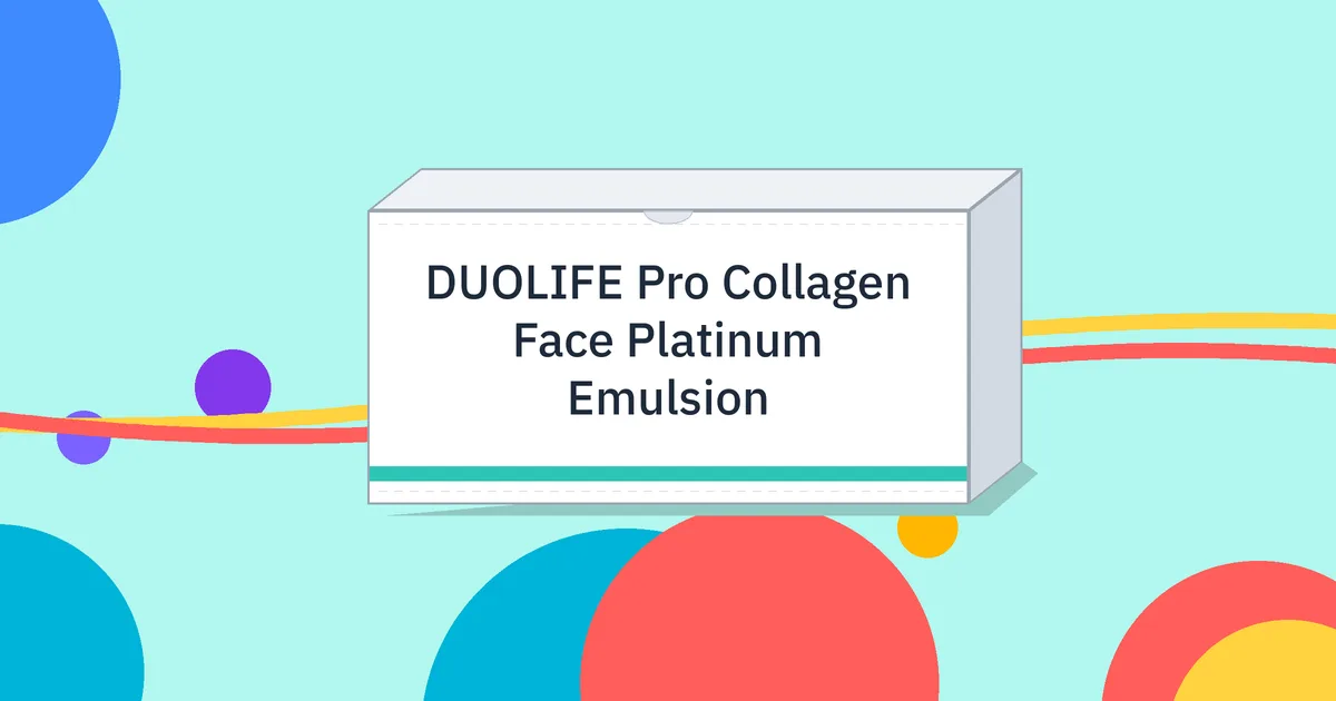 Symbolbild: Packung mit der Aufschrift DUOLIFE Pro Collagen Face Platinum Emulsion (PZN 19133933) – Verfügbarkeit und Bezug in Apotheken in Frankfurt am Main