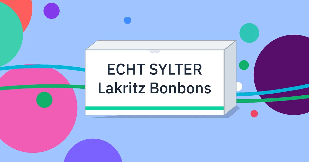 Symbolbild: Packung mit der Aufschrift ECHT SYLTER Lakritz Bonbons (PZN 00253451) – Verfügbarkeit und Bezug in Apotheken in Frankfurt am Main