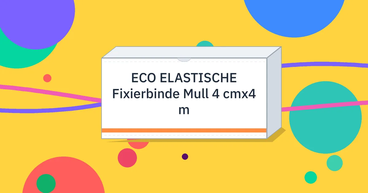 Symbolbild: Packung mit der Aufschrift ECO ELASTISCHE Fixierbinde Mull 4 cmx4 m (PZN 10715869) – Verfügbarkeit und Bezug in Apotheken in Frankfurt am Main