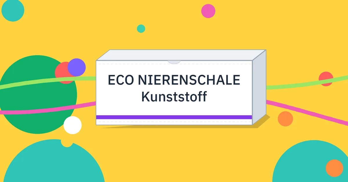 Symbolbild: Packung mit der Aufschrift ECO NIERENSCHALE Kunststoff (PZN 09269732) – Verfügbarkeit und Bezug in Apotheken in Frankfurt am Main