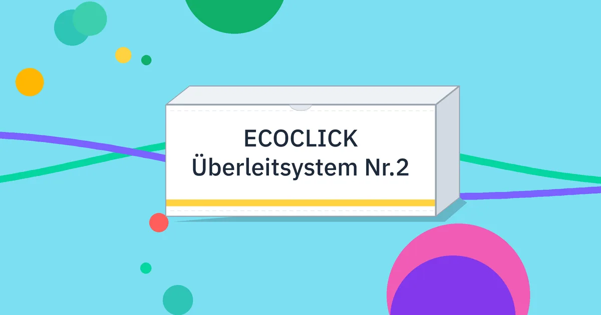 Symbolbild: Packung mit der Aufschrift ECOCLICK Überleitsystem Nr.2 (PZN 00498649) – Verfügbarkeit und Bezug in Apotheken in Frankfurt am Main