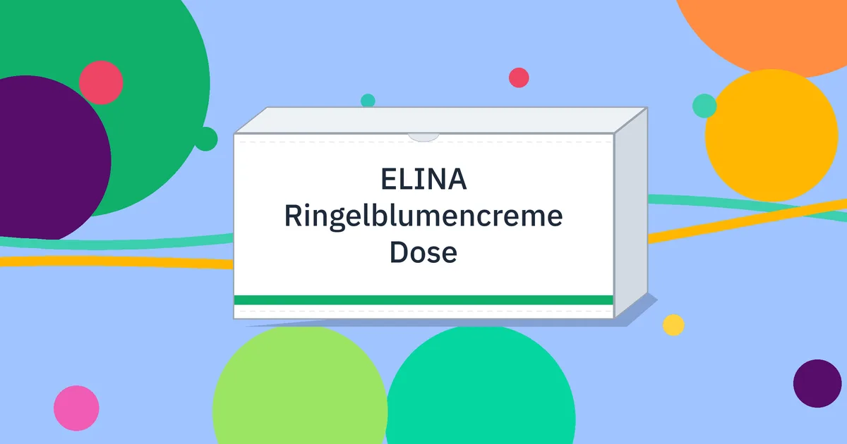 Symbolbild: Packung mit der Aufschrift ELINA Ringelblumencreme Dose (PZN 10348069) – Verfügbarkeit und Bezug in Apotheken in Frankfurt am Main