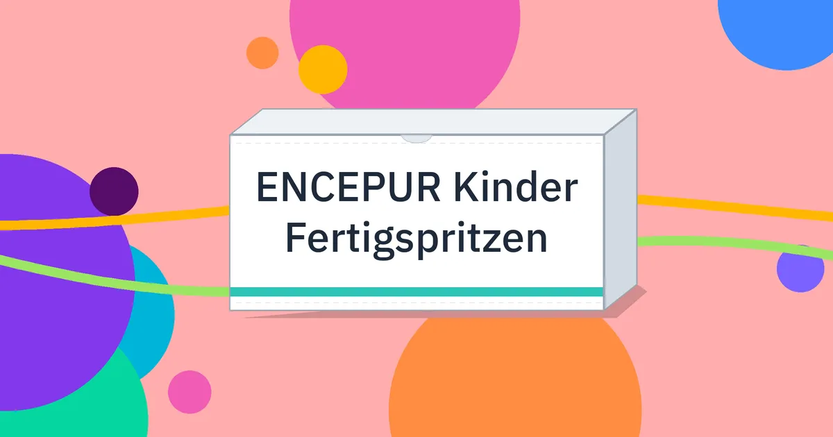 Symbolbild: Packung mit der Aufschrift ENCEPUR Kinder Fertigspritzen (PZN 16632647) – Verfügbarkeit und Bezug in Apotheken in Frankfurt am Main