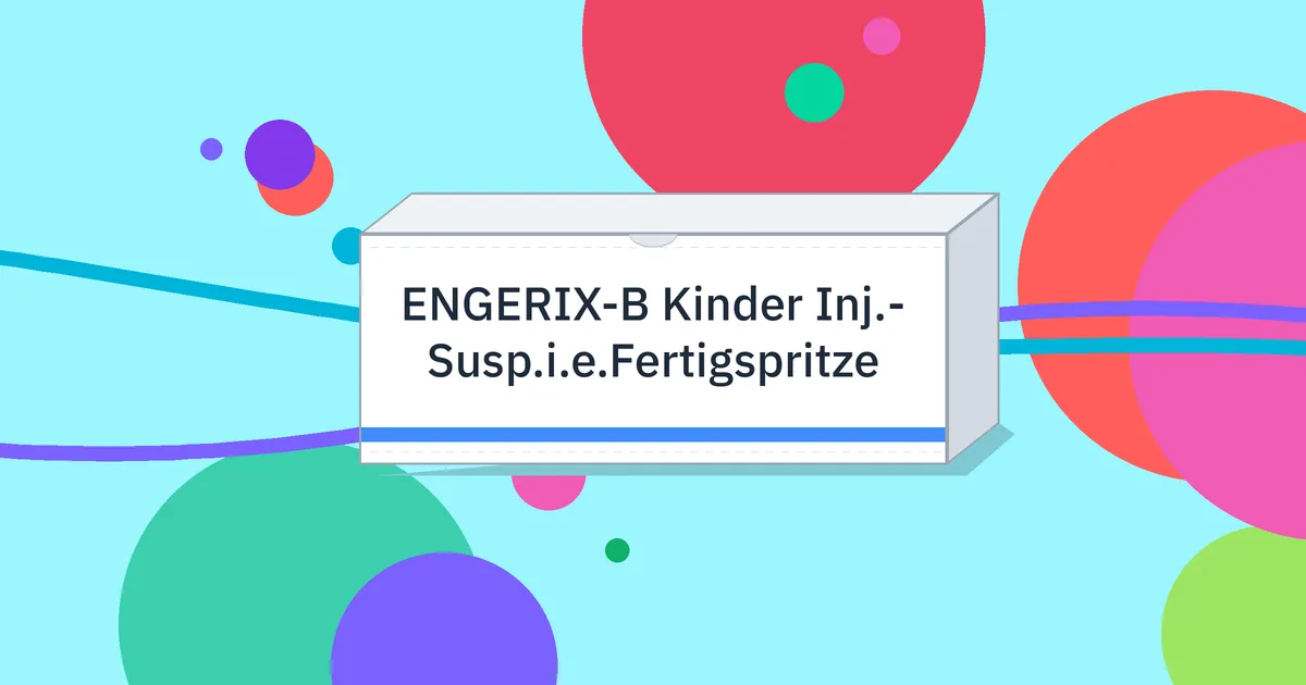 Symbolbild: Packung mit der Aufschrift ENGERIX-B Kinder Inj.-Susp.i.e.Fertigspritze (PZN 01106870) – Verfügbarkeit und Bezug in Apotheken in Frankfurt am Main