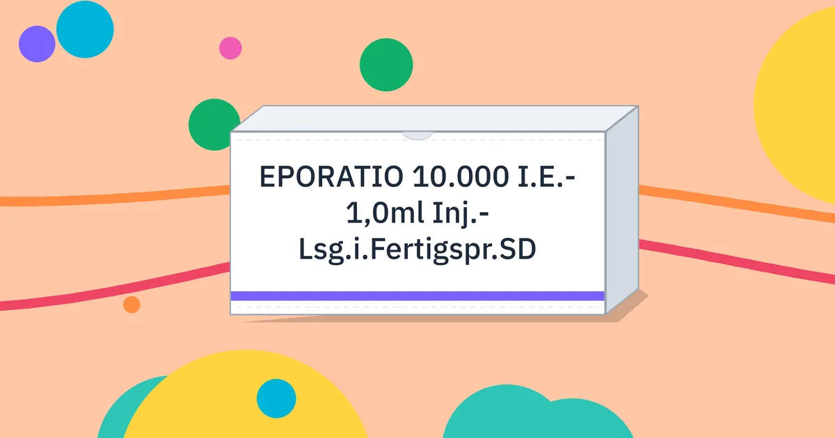 Symbolbild: Packung mit der Aufschrift EPORATIO 10.000 I.E.-1,0ml Inj.-Lsg.i.Fertigspr.SD (PZN 20810161) – Verfügbarkeit und Bezug in Apotheken in Frankfurt am Main
