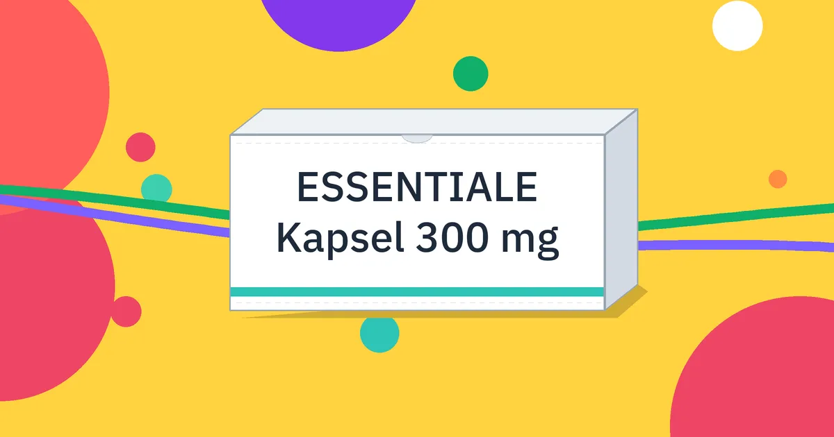 Symbolbild: Packung mit der Aufschrift ESSENTIALE Kapsel 300 mg (PZN 01422973) – Verfügbarkeit und Bezug in Apotheken in Frankfurt am Main