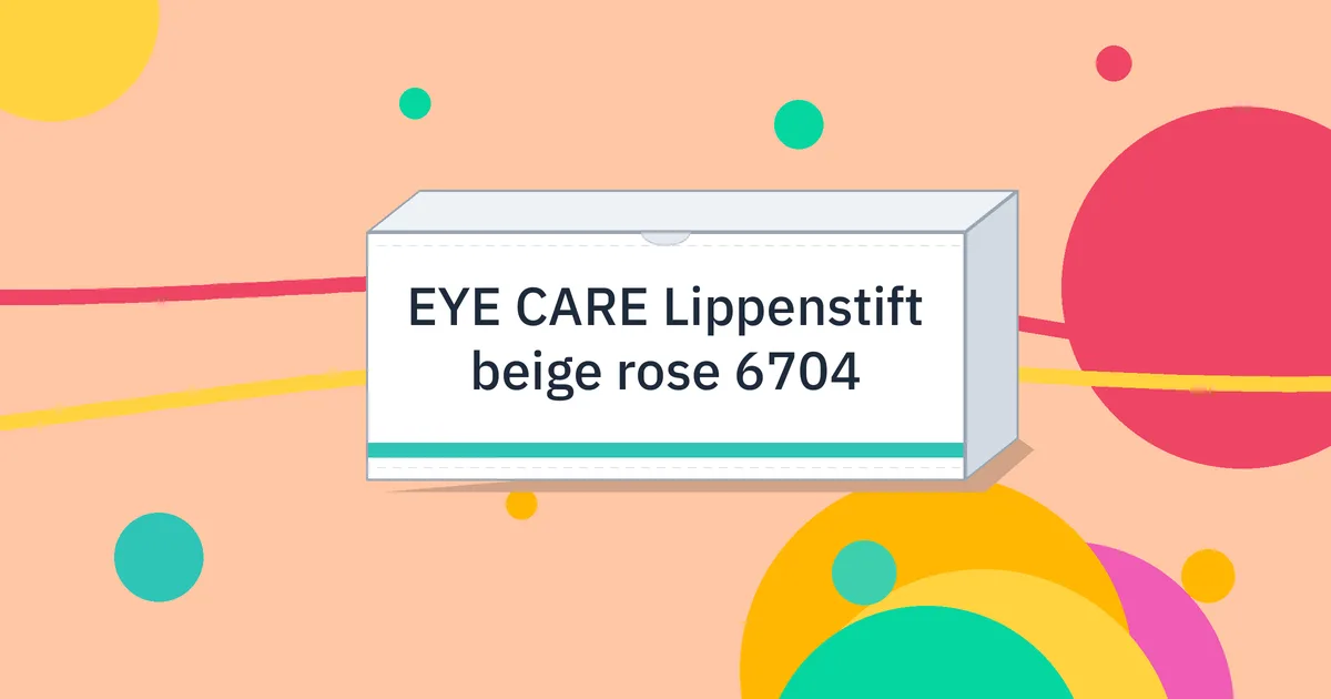 Symbolbild: Packung mit der Aufschrift EYE CARE Lippenstift beige rose 6704 (PZN 19253927) – Verfügbarkeit und Bezug in Apotheken in Frankfurt am Main