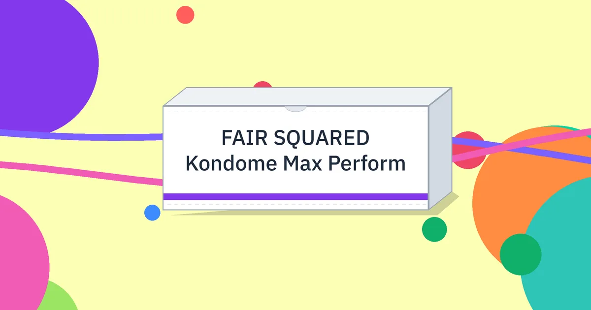 Symbolbild: Packung mit der Aufschrift FAIR SQUARED Kondome Max Perform (PZN 16513569) – Verfügbarkeit und Bezug in Apotheken in Frankfurt am Main