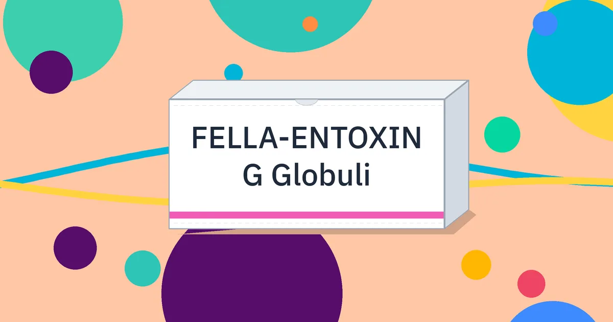 Symbolbild: Packung mit der Aufschrift FELLA-ENTOXIN G Globuli (PZN 01396046) – Verfügbarkeit und Bezug in Apotheken in Frankfurt am Main