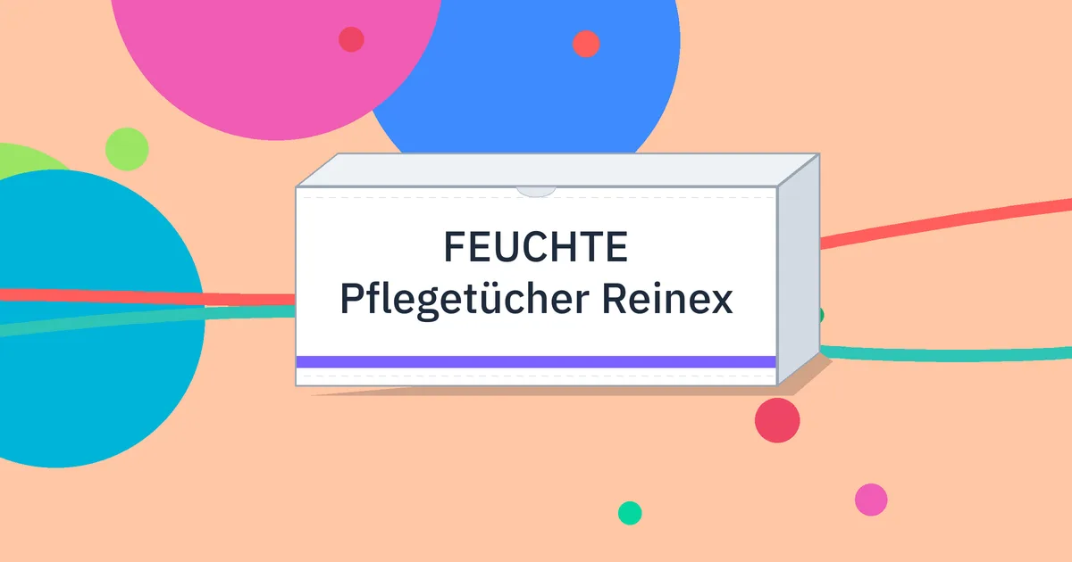 Symbolbild: Packung mit der Aufschrift FEUCHTE Pflegetücher Reinex (PZN 20327016) – Verfügbarkeit und Bezug in Apotheken in Frankfurt am Main
