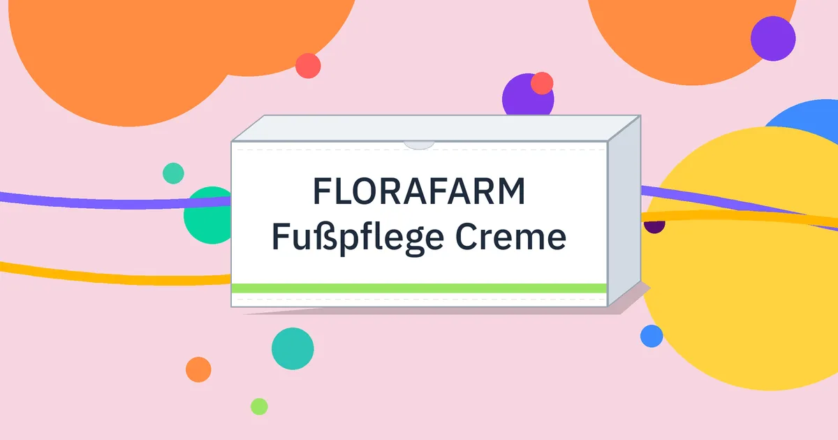 Symbolbild: Packung mit der Aufschrift FLORAFARM Fußpflege Creme (PZN 16955563) – Verfügbarkeit und Bezug in Apotheken in Frankfurt am Main
