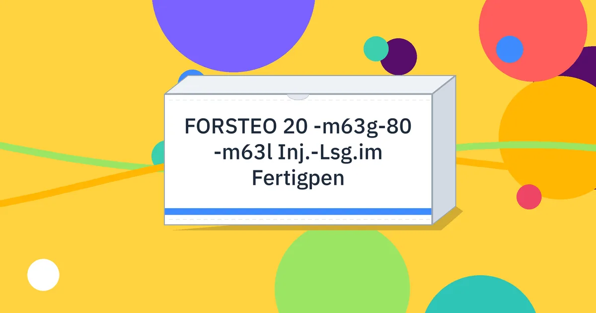 Symbolbild: Packung mit der Aufschrift FORSTEO 20 -m63g-80 -m63l Inj.-Lsg.im Fertigpen (PZN 15568485) – Verfügbarkeit und Bezug in Apotheken in Frankfurt am Main