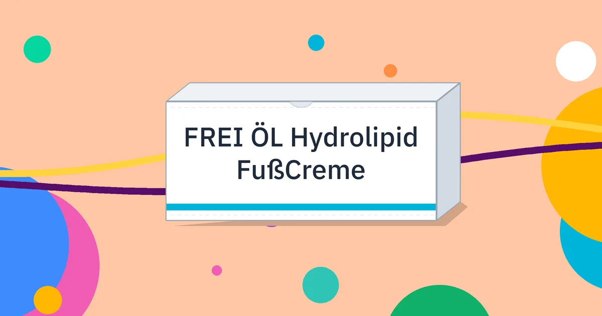 Symbolbild: Packung mit der Aufschrift FREI ÖL Hydrolipid FußCreme (PZN 15580753) – Verfügbarkeit und Bezug in Apotheken in Frankfurt am Main
