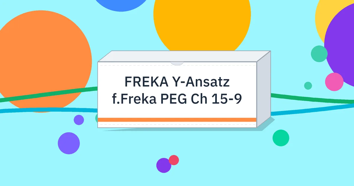 Symbolbild: Packung mit der Aufschrift FREKA Y-Ansatz f.Freka PEG Ch 15-9 (PZN 11345340) – Verfügbarkeit und Bezug in Apotheken in Frankfurt am Main