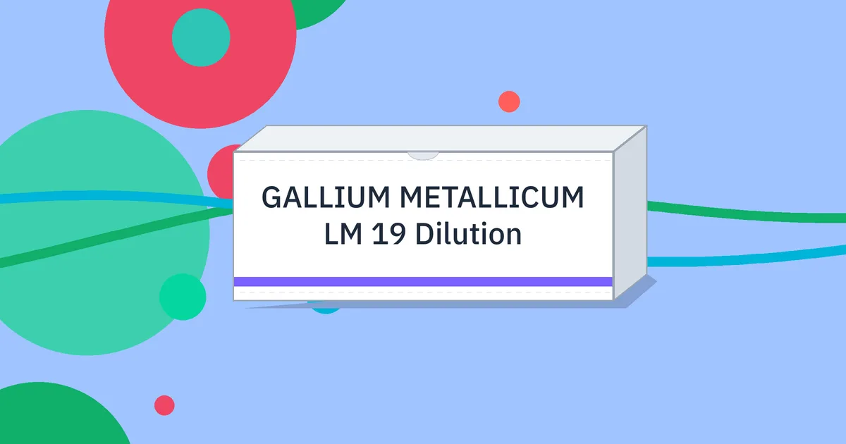 Symbolbild: Packung mit der Aufschrift GALLIUM METALLICUM LM 19 Dilution (PZN 12874968) – Verfügbarkeit und Bezug in Apotheken in Frankfurt am Main