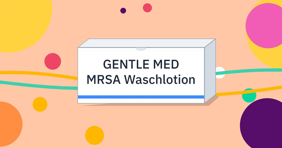 Symbolbild: Packung mit der Aufschrift GENTLE MED MRSA Waschlotion (PZN 11170283) – Verfügbarkeit und Bezug in Apotheken in Frankfurt am Main