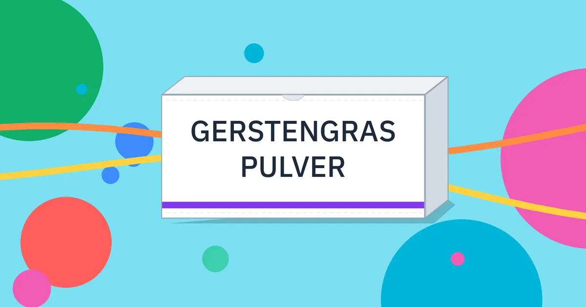 Symbolbild: Packung mit der Aufschrift GERSTENGRAS PULVER (PZN 00693115) – Verfügbarkeit und Bezug in Apotheken in Frankfurt am Main
