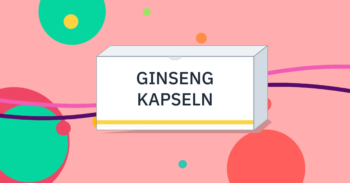 Symbolbild: Packung mit der Aufschrift GINSENG KAPSELN (PZN 06994527) – Verfügbarkeit und Bezug in Apotheken in Frankfurt am Main