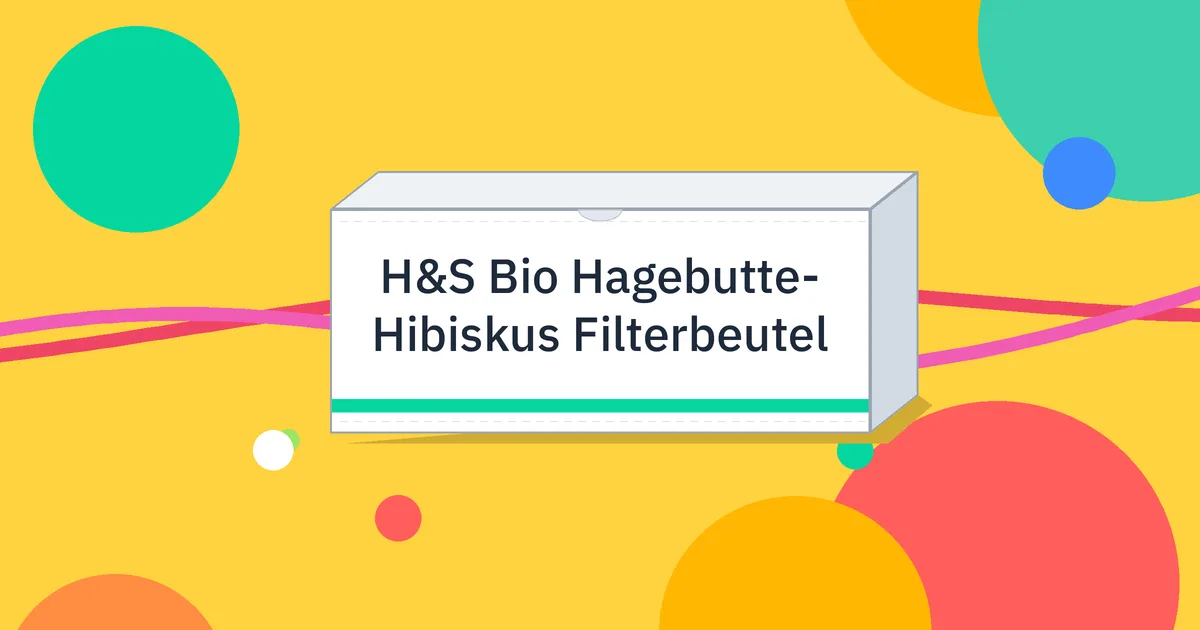 Symbolbild: Packung mit der Aufschrift H&S Bio Hagebutte-Hibiskus Filterbeutel (PZN 17442506) – Verfügbarkeit und Bezug in Apotheken in Frankfurt am Main