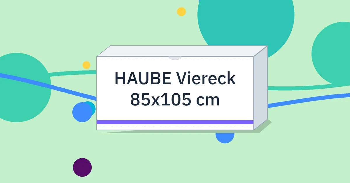 Symbolbild: Packung mit der Aufschrift HAUBE Viereck 85x105 cm (PZN 07600430) – Verfügbarkeit und Bezug in Apotheken in Frankfurt am Main