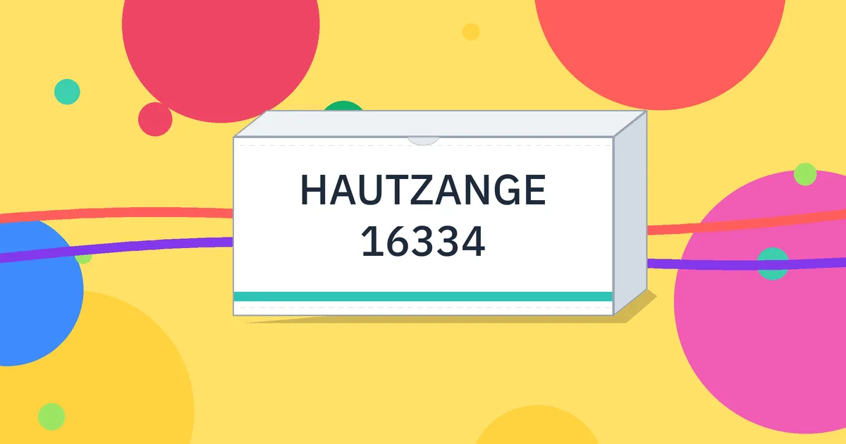 Symbolbild: Packung mit der Aufschrift HAUTZANGE 16334 (PZN 08700808) – Verfügbarkeit und Bezug in Apotheken in Frankfurt am Main