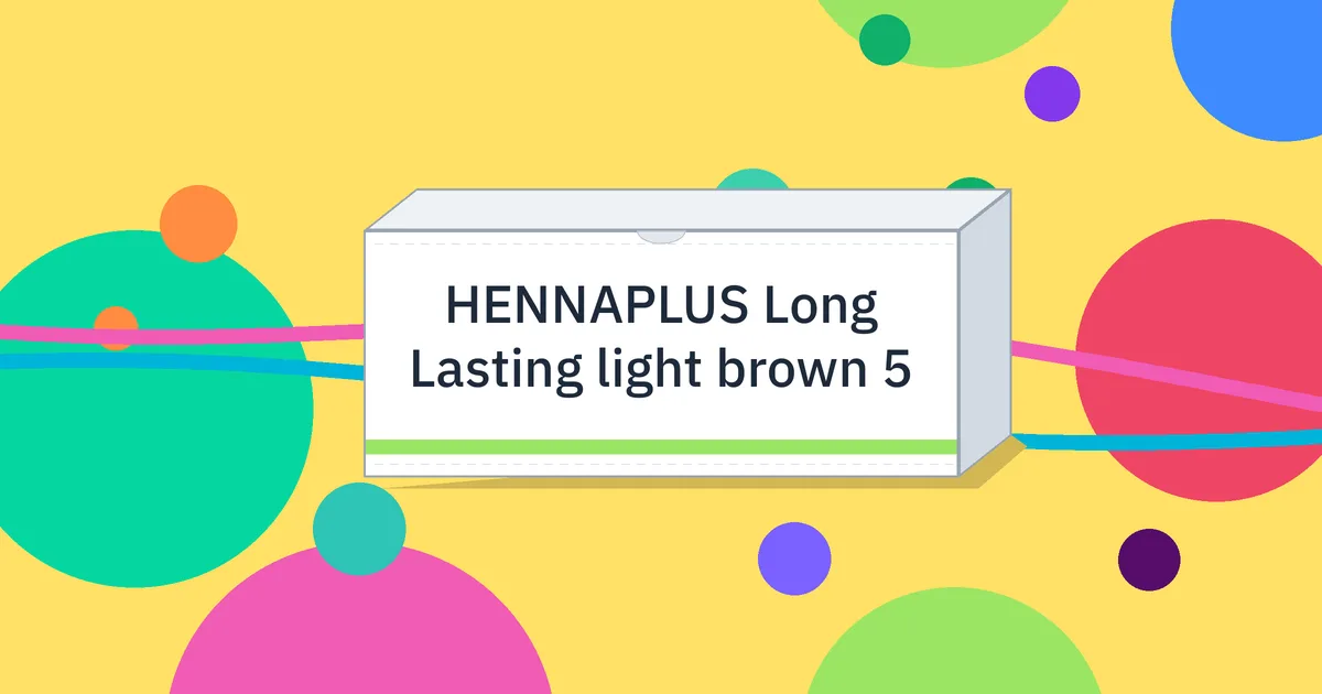 Symbolbild: Packung mit der Aufschrift HENNAPLUS Long Lasting light brown 5 (PZN 00099814) – Verfügbarkeit und Bezug in Apotheken in Frankfurt am Main