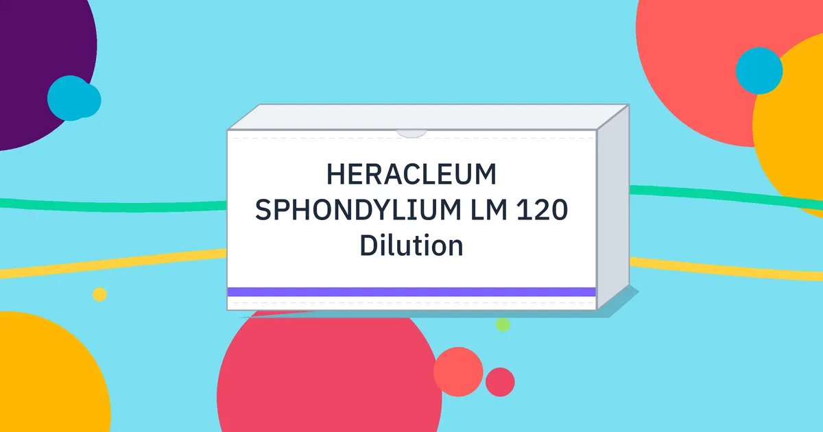 Symbolbild: Packung mit der Aufschrift HERACLEUM SPHONDYLIUM LM 120 Dilution (PZN 13552899) – Verfügbarkeit und Bezug in Apotheken in Frankfurt am Main