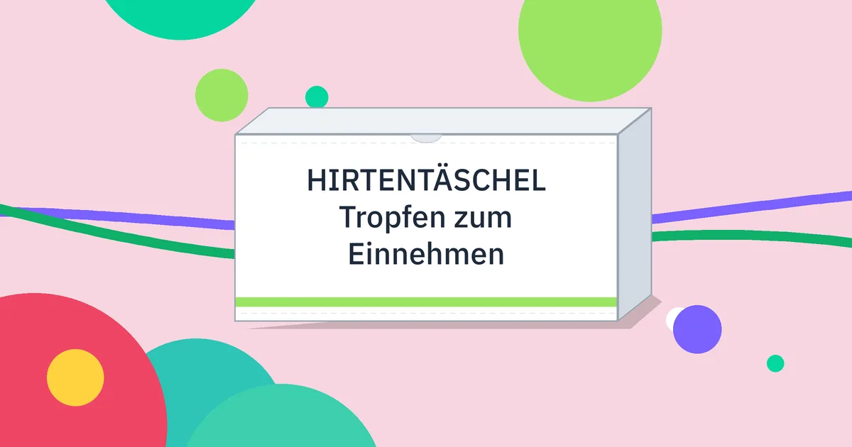 Symbolbild: Packung mit der Aufschrift HIRTENTÄSCHEL Tropfen zum Einnehmen (PZN 17427464) – Verfügbarkeit und Bezug in Apotheken in Frankfurt am Main
