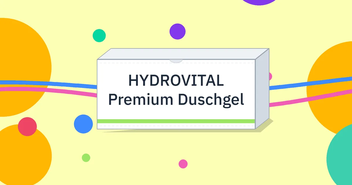 Symbolbild: Packung mit der Aufschrift HYDROVITAL Premium Duschgel (PZN 12552093) – Verfügbarkeit und Bezug in Apotheken in Frankfurt am Main