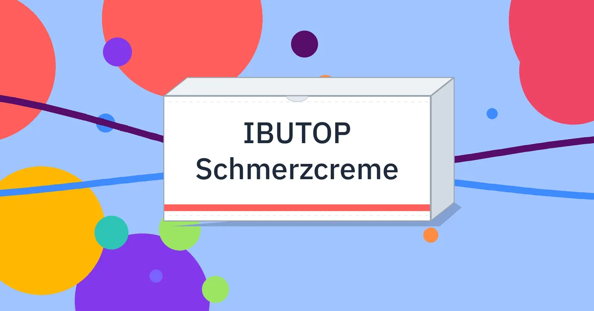 Symbolbild: Packung mit der Aufschrift IBUTOP Schmerzcreme (PZN 09750607) – Verfügbarkeit und Bezug in Apotheken in Frankfurt am Main