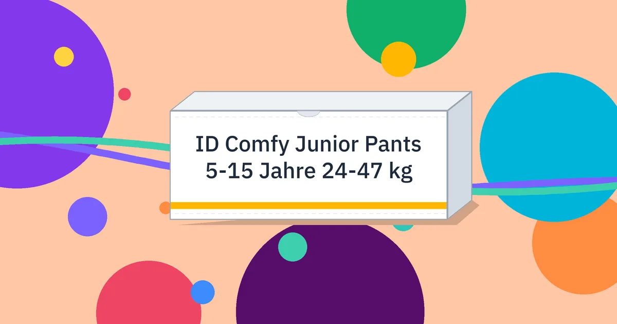 Symbolbild: Packung mit der Aufschrift ID Comfy Junior Pants 5-15 Jahre 24-47 kg (PZN 19367039) – Verfügbarkeit und Bezug in Apotheken in Frankfurt am Main