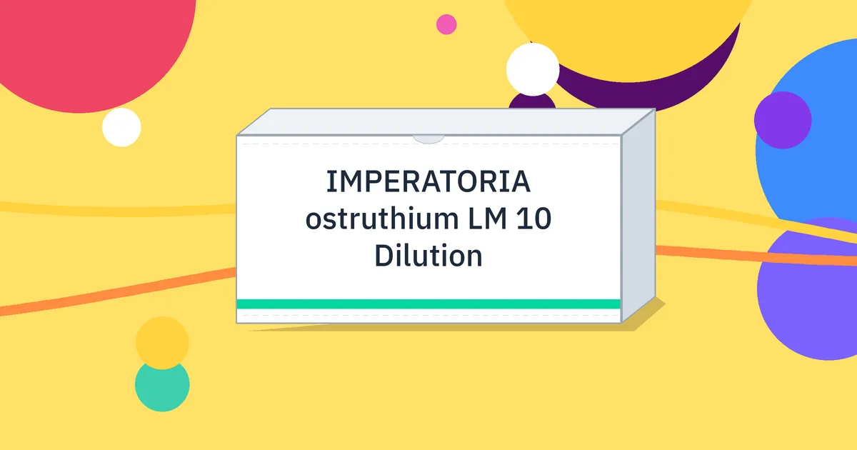 Symbolbild: Packung mit der Aufschrift IMPERATORIA ostruthium LM 10 Dilution (PZN 13559051) – Verfügbarkeit und Bezug in Apotheken in Frankfurt am Main