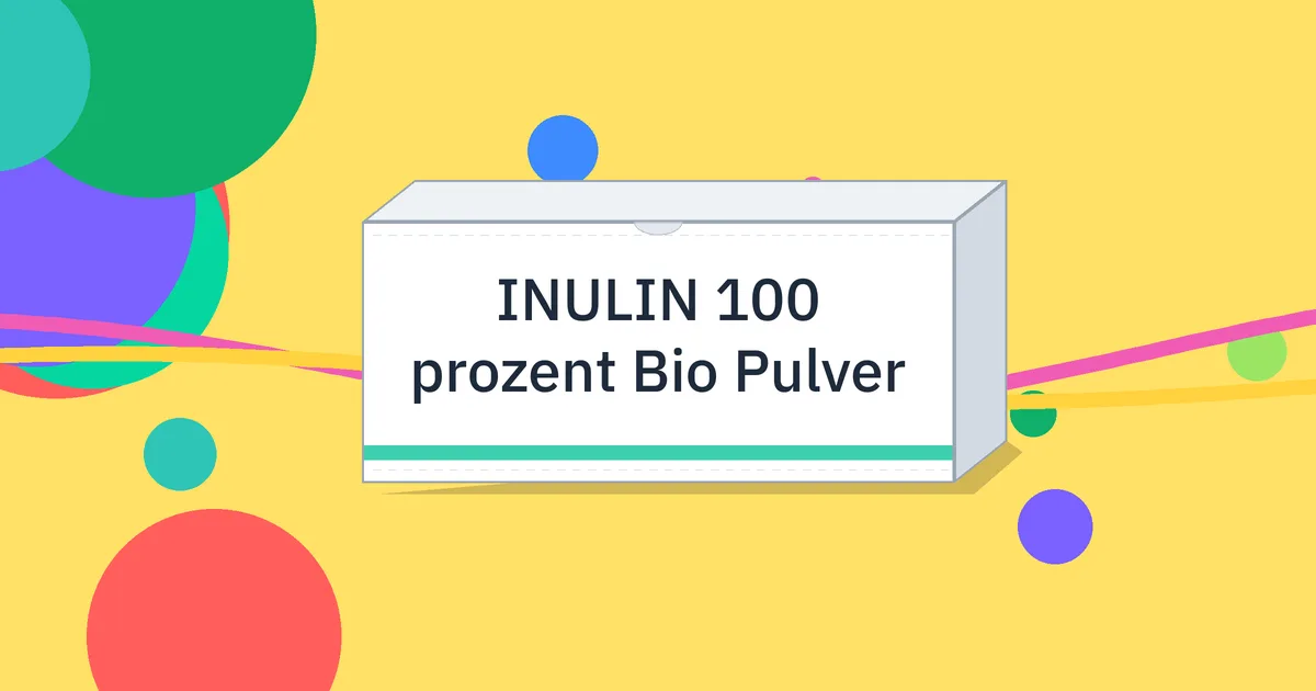 Symbolbild: Packung mit der Aufschrift INULIN 100 prozent Bio Pulver (PZN 12507431) – Verfügbarkeit und Bezug in Apotheken in Frankfurt am Main