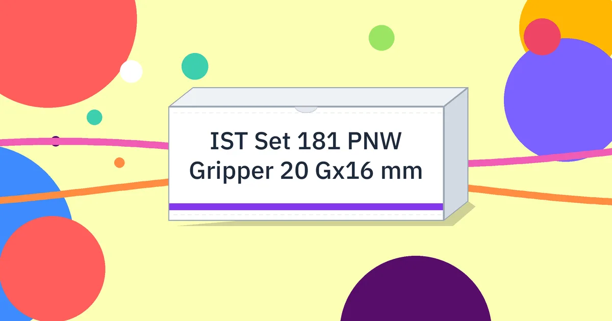 Symbolbild: Packung mit der Aufschrift IST Set 181 PNW Gripper 20 Gx16 mm (PZN 13868102) – Verfügbarkeit und Bezug in Apotheken in Frankfurt am Main