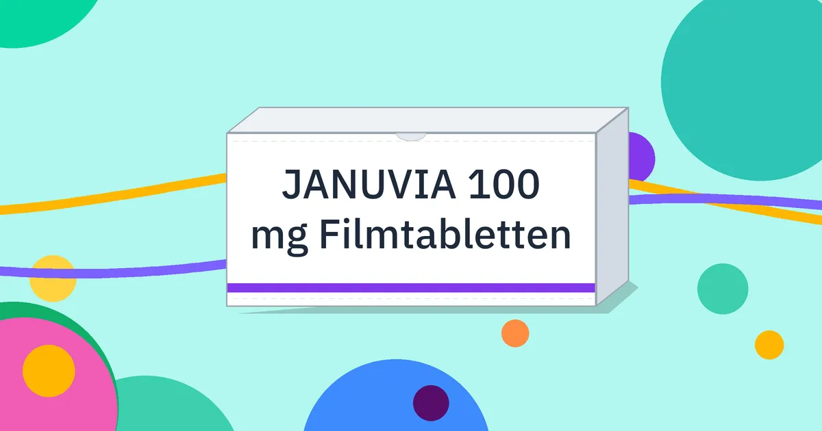 Symbolbild: Packung mit der Aufschrift JANUVIA 100 mg Filmtabletten (PZN 18401484) – Verfügbarkeit und Bezug in Apotheken in Frankfurt am Main