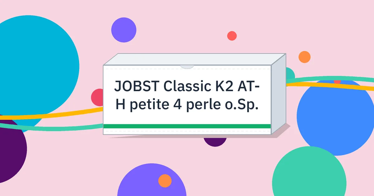 Symbolbild: Packung mit der Aufschrift JOBST Classic K2 AT-H petite 4 perle o.Sp. (PZN 13159943) – Verfügbarkeit und Bezug in Apotheken in Frankfurt am Main