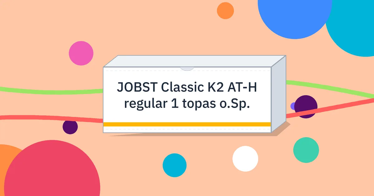 Symbolbild: Packung mit der Aufschrift JOBST Classic K2 AT-H regular 1 topas o.Sp. (PZN 13069016) – Verfügbarkeit und Bezug in Apotheken in Frankfurt am Main