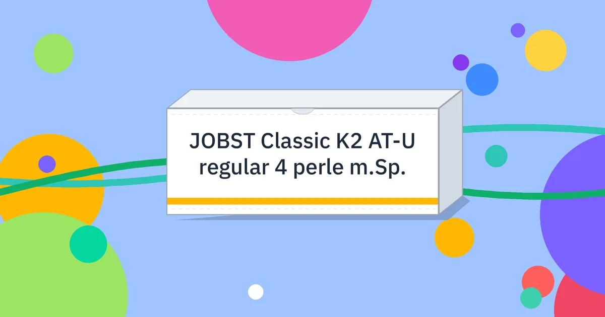 Symbolbild: Packung mit der Aufschrift JOBST Classic K2 AT-U regular 4 perle m.Sp. (PZN 13069269) – Verfügbarkeit und Bezug in Apotheken in Frankfurt am Main