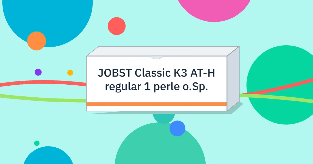 Symbolbild: Packung mit der Aufschrift JOBST Classic K3 AT-H regular 1 perle o.Sp. (PZN 13077725) – Verfügbarkeit und Bezug in Apotheken in Frankfurt am Main