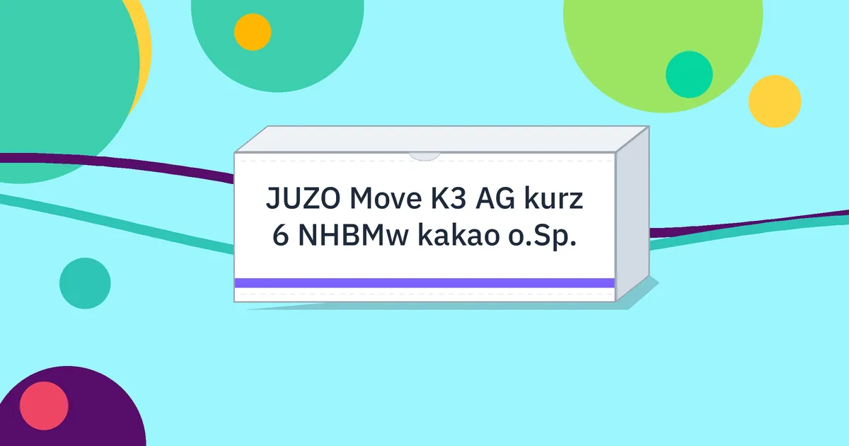 Symbolbild: Packung mit der Aufschrift JUZO Move K3 AG kurz 6 NHBMw kakao o.Sp. (PZN 18592952) – Verfügbarkeit und Bezug in Apotheken in Frankfurt am Main
