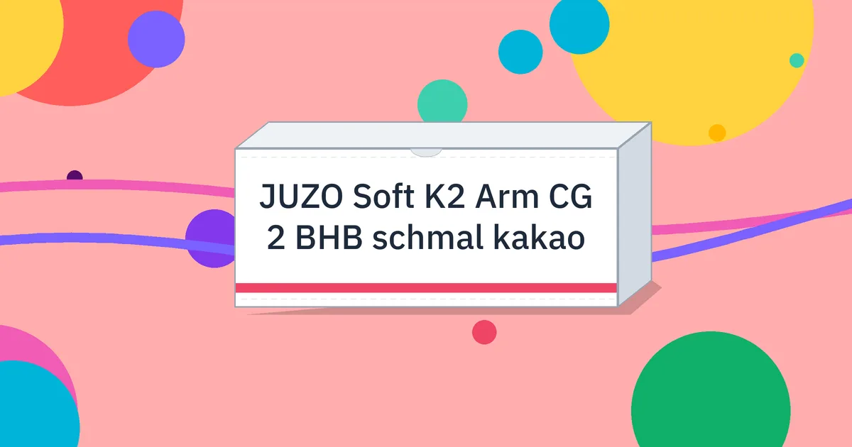 Symbolbild: Packung mit der Aufschrift JUZO Soft K2 Arm CG 2 BHB schmal kakao (PZN 15511769) – Verfügbarkeit und Bezug in Apotheken in Frankfurt am Main