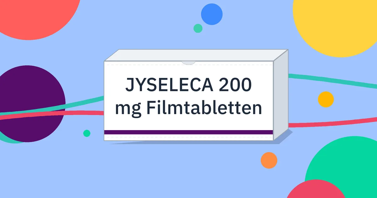 Symbolbild: Packung mit der Aufschrift JYSELECA 200 mg Filmtabletten (PZN 18083860) – Verfügbarkeit und Bezug in Apotheken in Frankfurt am Main