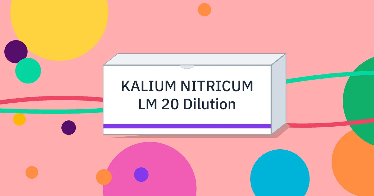 Symbolbild: Packung mit der Aufschrift KALIUM NITRICUM LM 20 Dilution (PZN 12923282) – Verfügbarkeit und Bezug in Apotheken in Frankfurt am Main