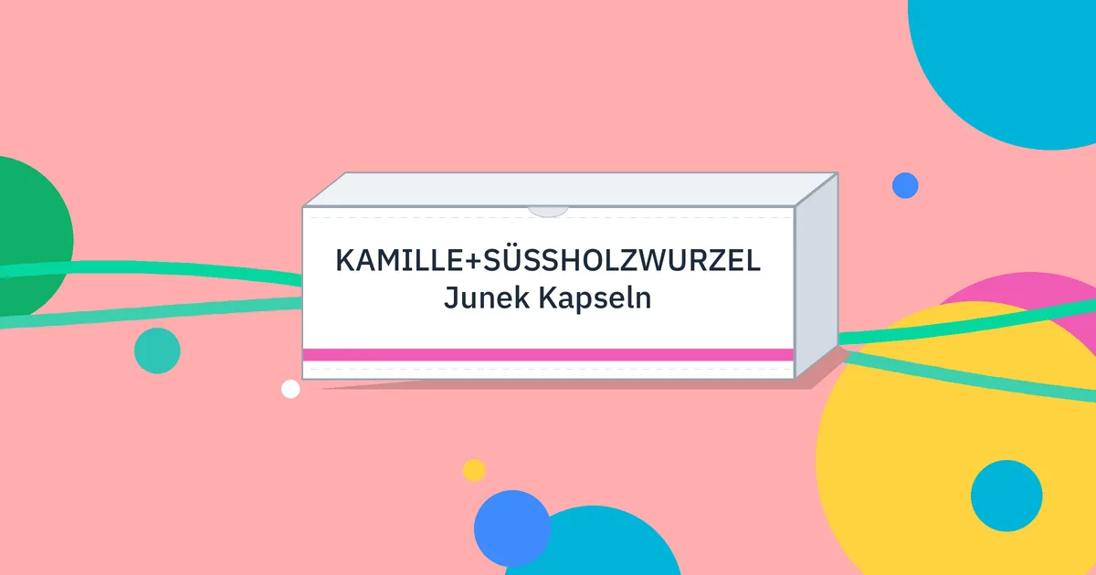 Symbolbild: Packung mit der Aufschrift KAMILLE+SÜSSHOLZWURZEL Junek Kapseln (PZN 03549703) – Verfügbarkeit und Bezug in Apotheken in Frankfurt am Main