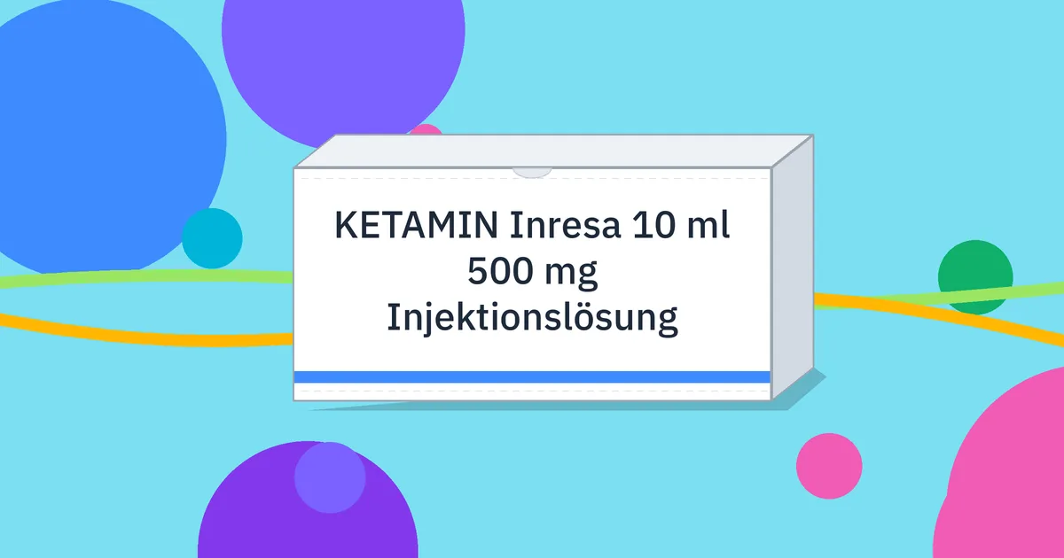 Symbolbild: Packung mit der Aufschrift KETAMIN Inresa 10 ml 500 mg Injektionslösung (PZN 07714091) – Verfügbarkeit und Bezug in Apotheken in Frankfurt am Main